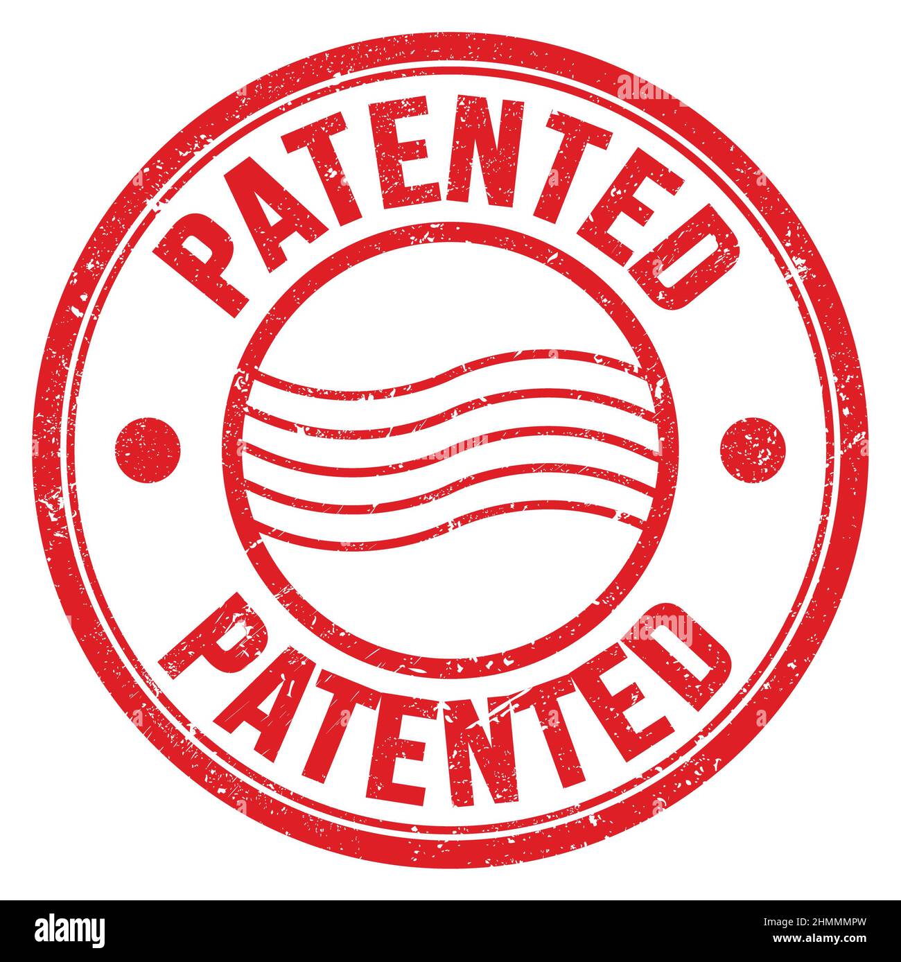 PATENTED word written on red round postal stamp sign Stock Photo - Alamy