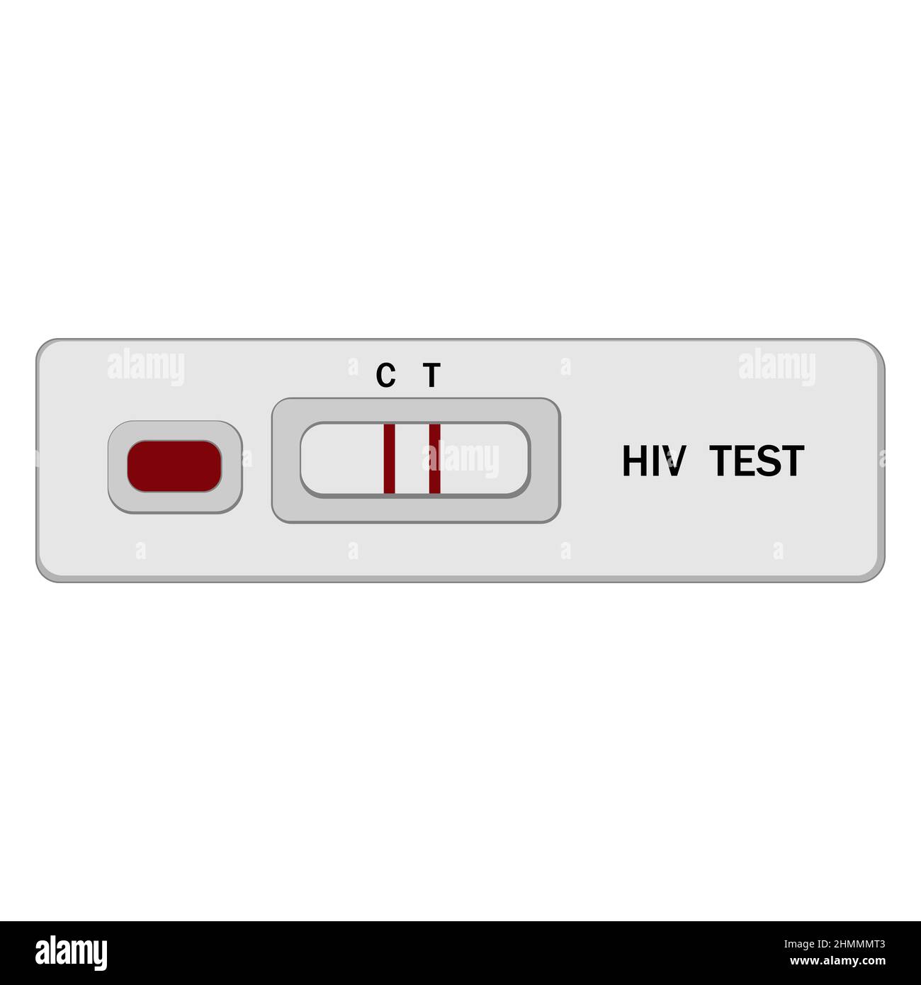 An HIV testing kit with a laboratory test tube for blood analysis ...