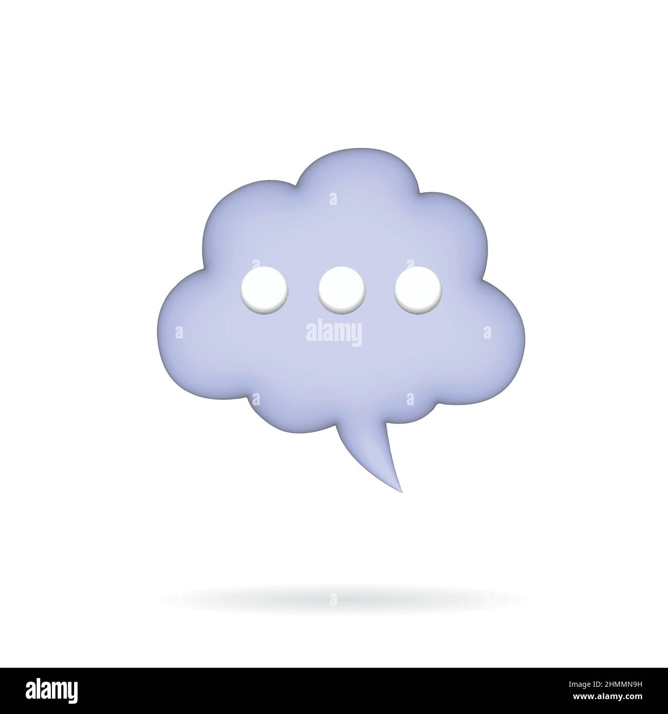 Speech, dialogue bubble and communication, - realistic icon. 3d vector ...