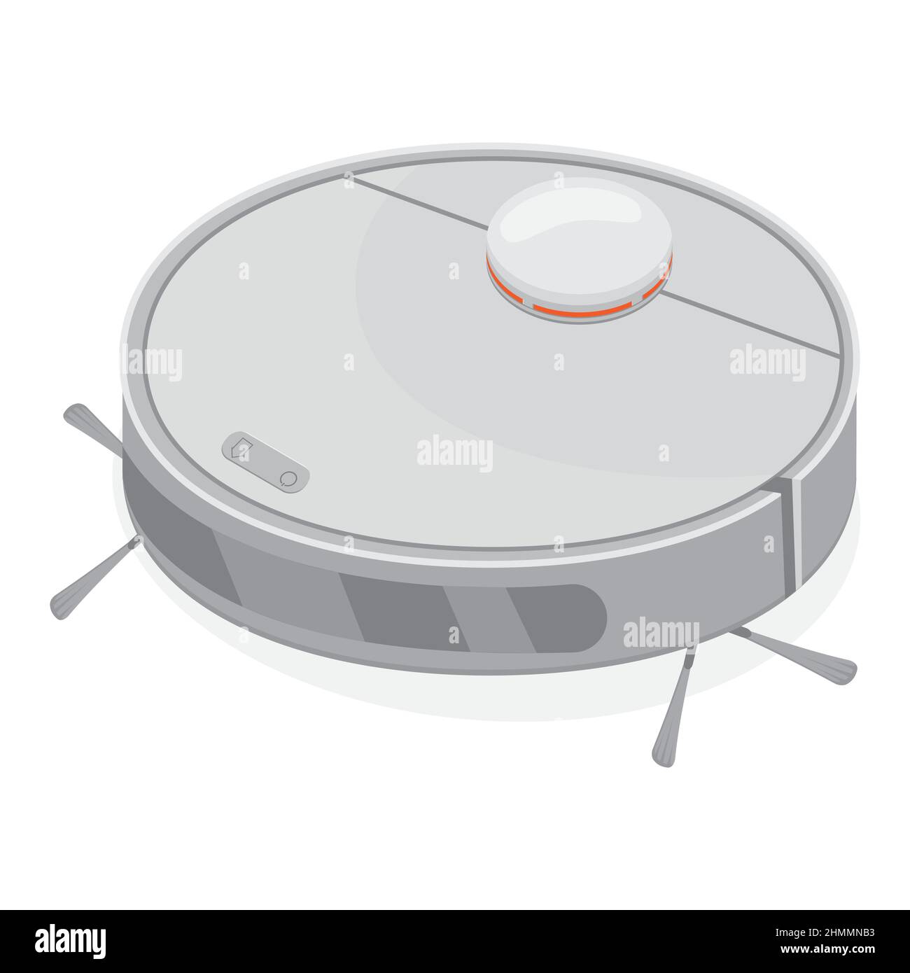 Robot vacuum cleaner for cleaning the room, color vector isolated ...