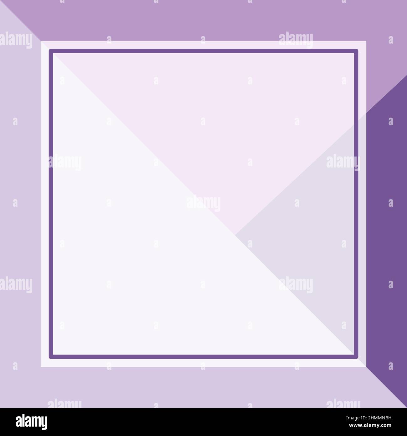 Purple Tone Triangle Template Banner. Square Vector Illustration Stock ...