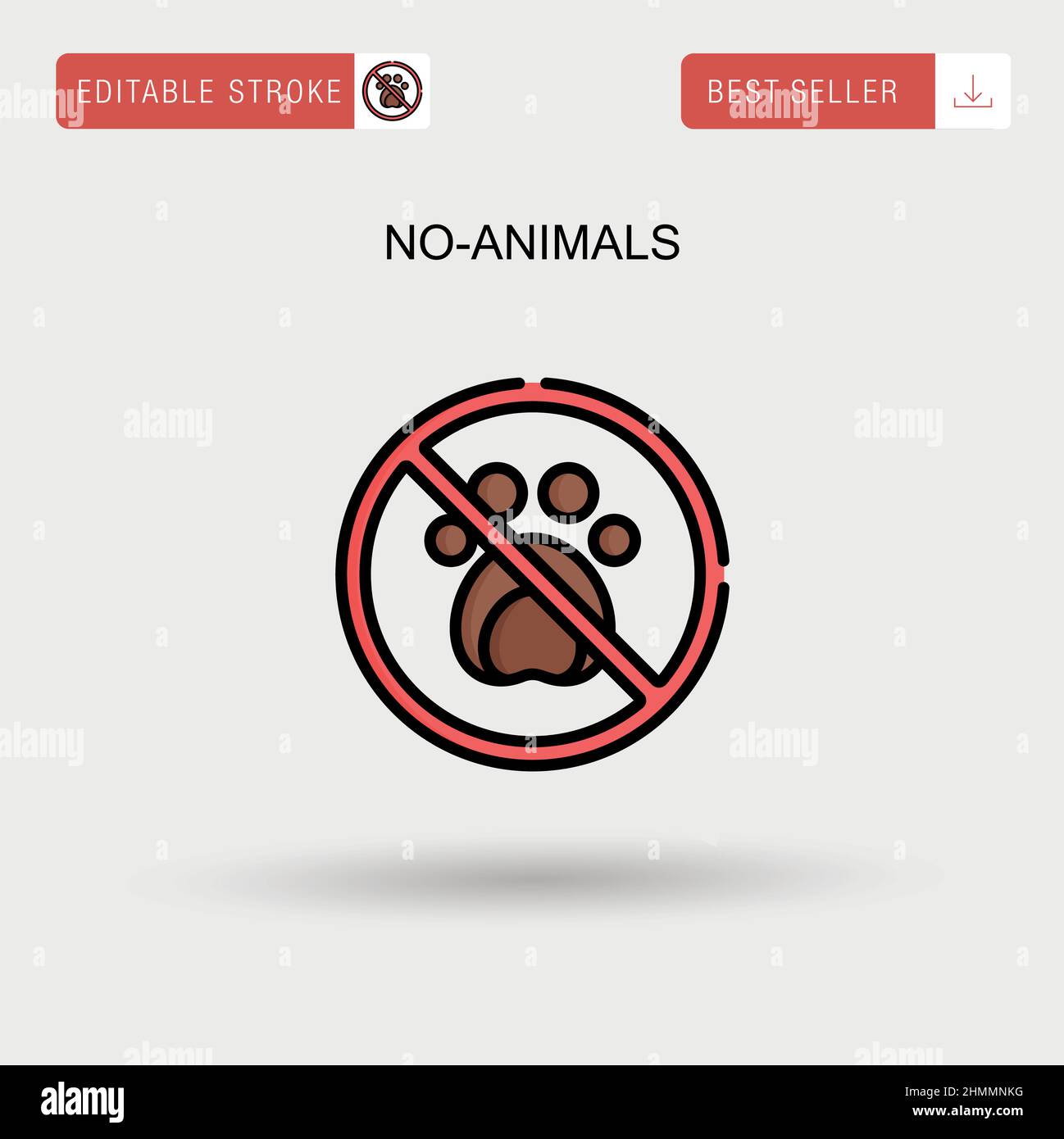 No-animals Simple vector icon Stock Vector Image & Art - Alamy