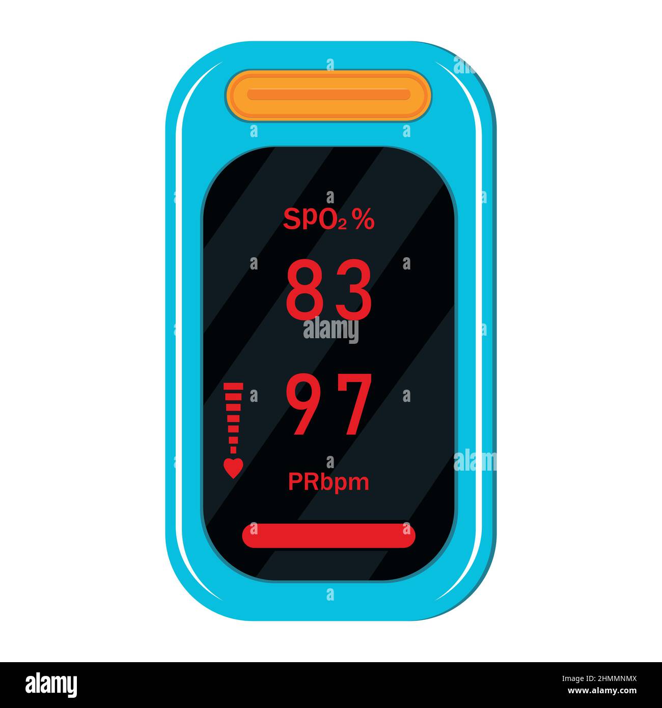oxygen measurement device, color isolated vector illustration in ...