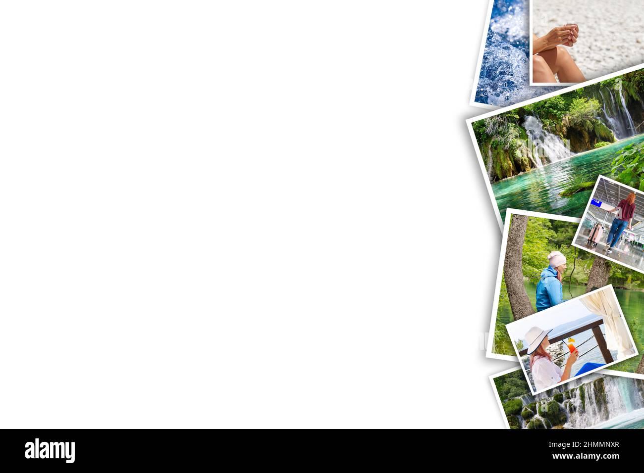 summer travel collage. heap of travel photos Stock Photo - Alamy