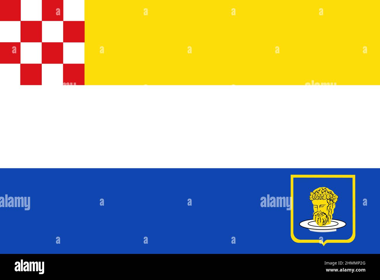 Top view of flag Goirle, Netherlands. Dutch patriot and travel concept ...