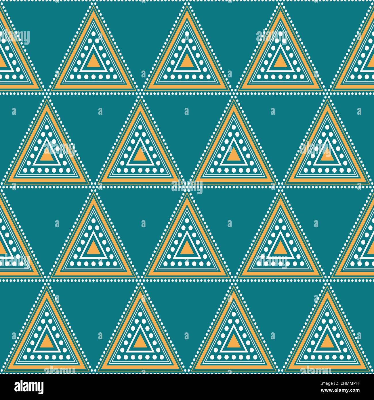 Yellow White Triangle Aztec on Blue Background. Vector Illustration ...