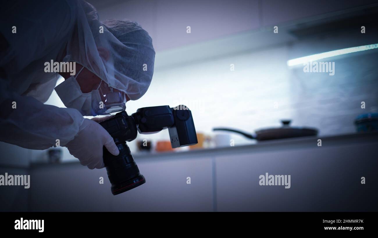 Crime Scene Site Police Photographer Forensic Scientist Murder Collect ...