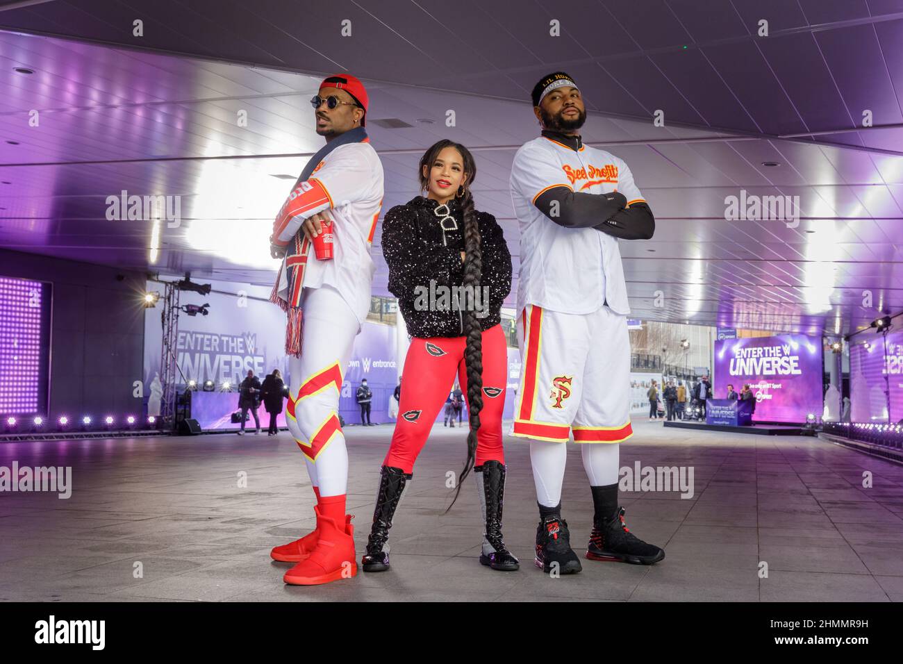 Olympic Way, Wembley Park, UK. 11th February 2022. WWE Superstars ...
