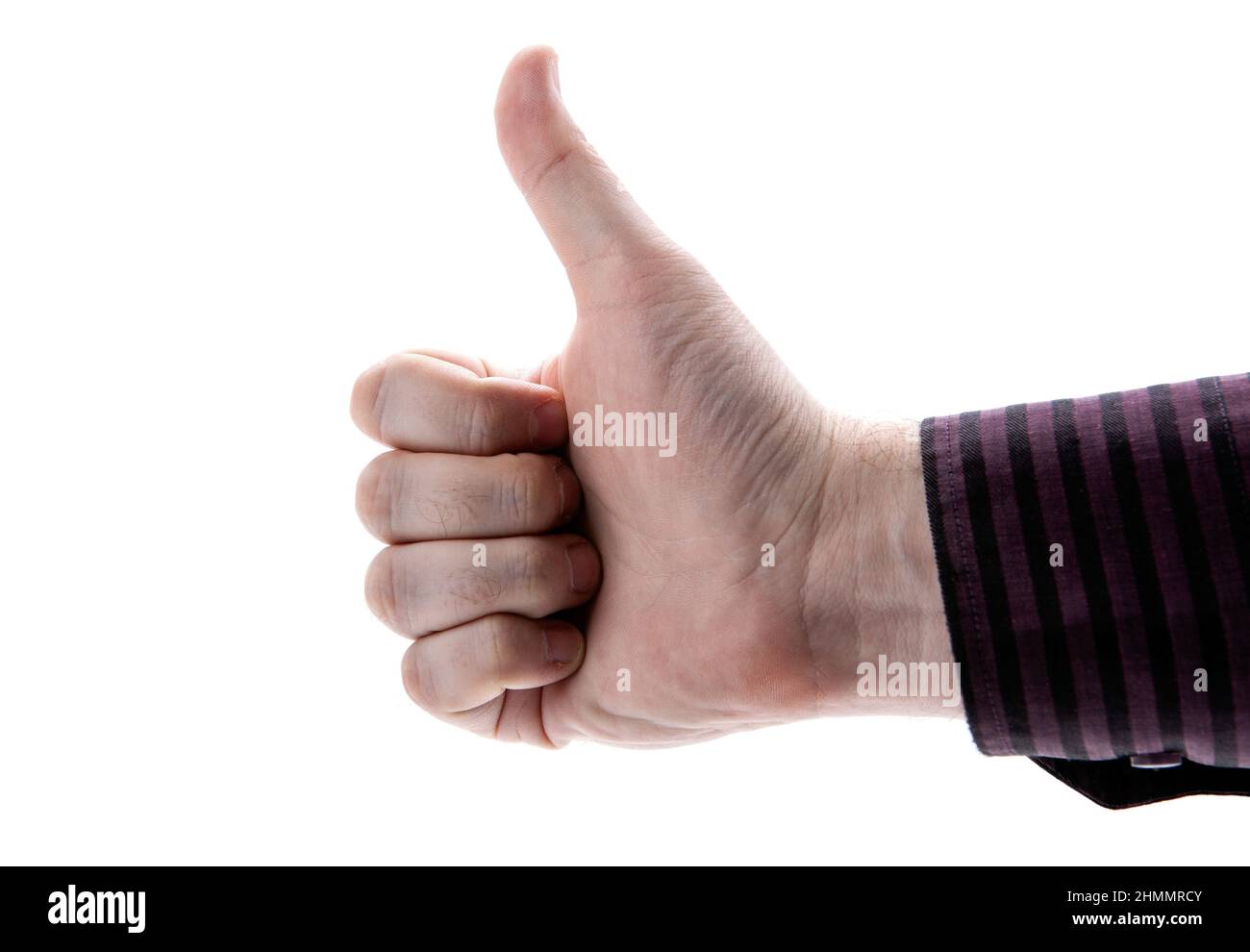 human hand shows like sign on a white background Stock Photo - Alamy