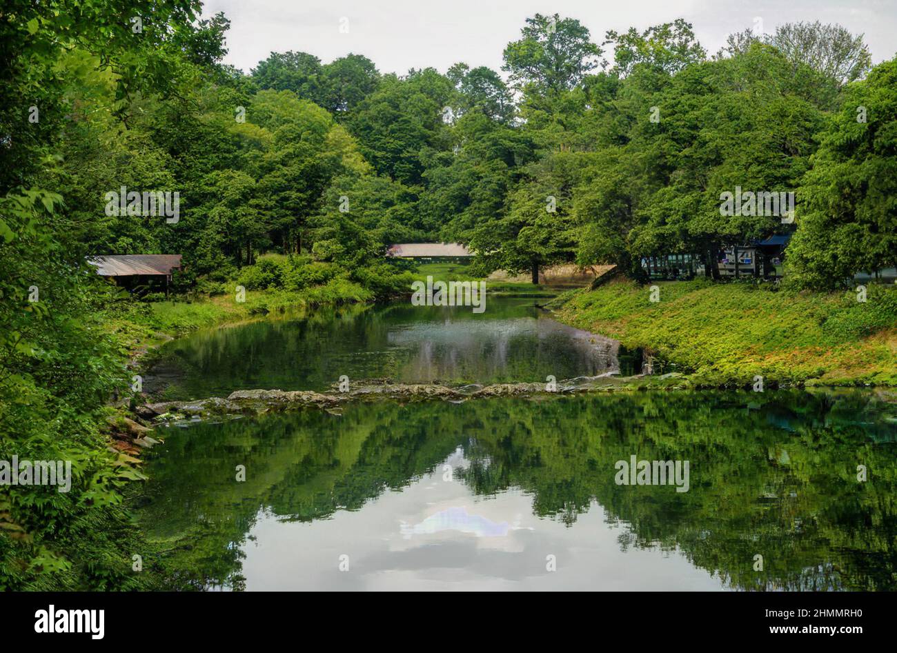 Beautiful natural scenery of river in southeast Asia tropical green ...