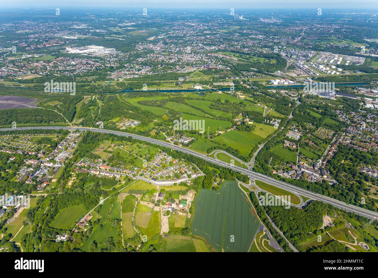 Aerial view, industrial park Nordstern, Nordsternpark, Heßler ...