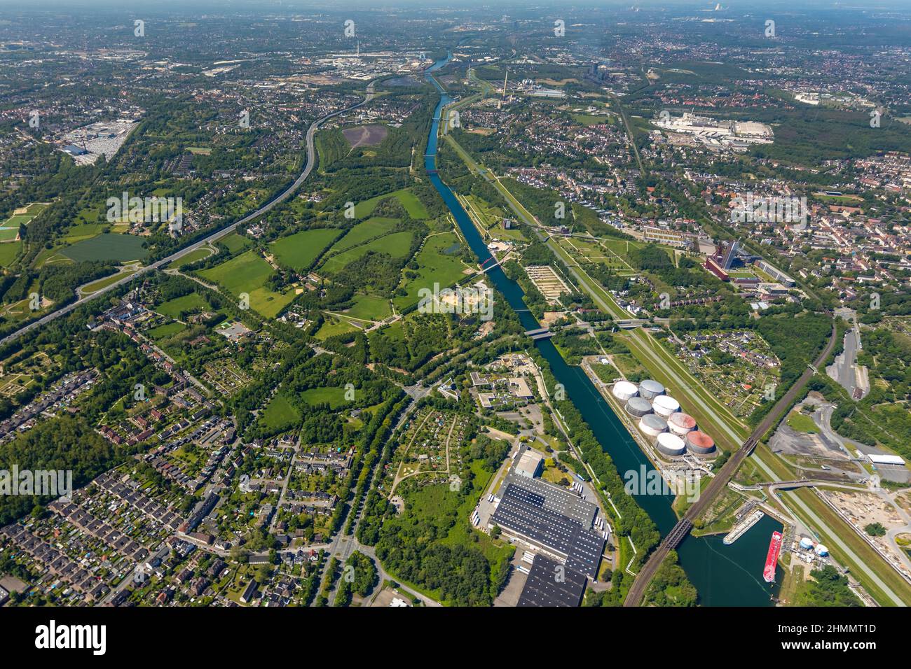 Aerial view, industrial park Nordstern, Nordsternpark, Heßler ...