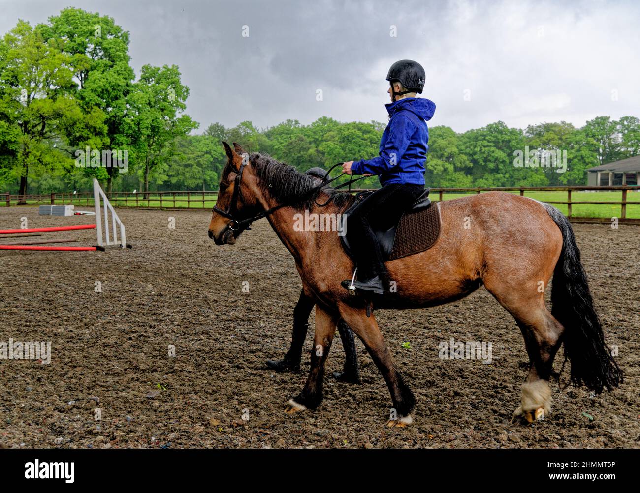 Woman girl riding bareback hi-res stock photography and images - Alamy