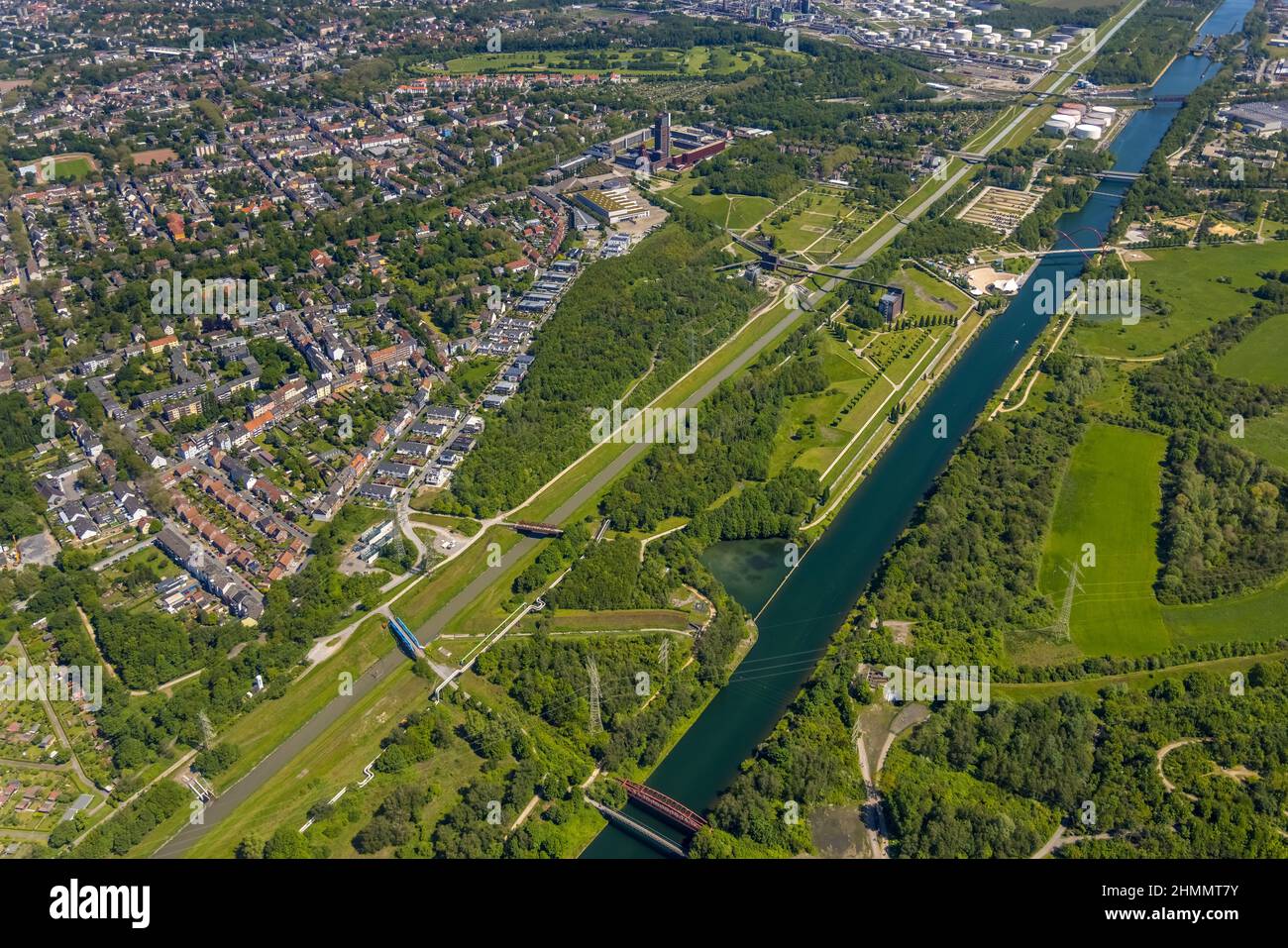 Aerial view, industrial park Nordstern, Nordsternpark, Heßler ...