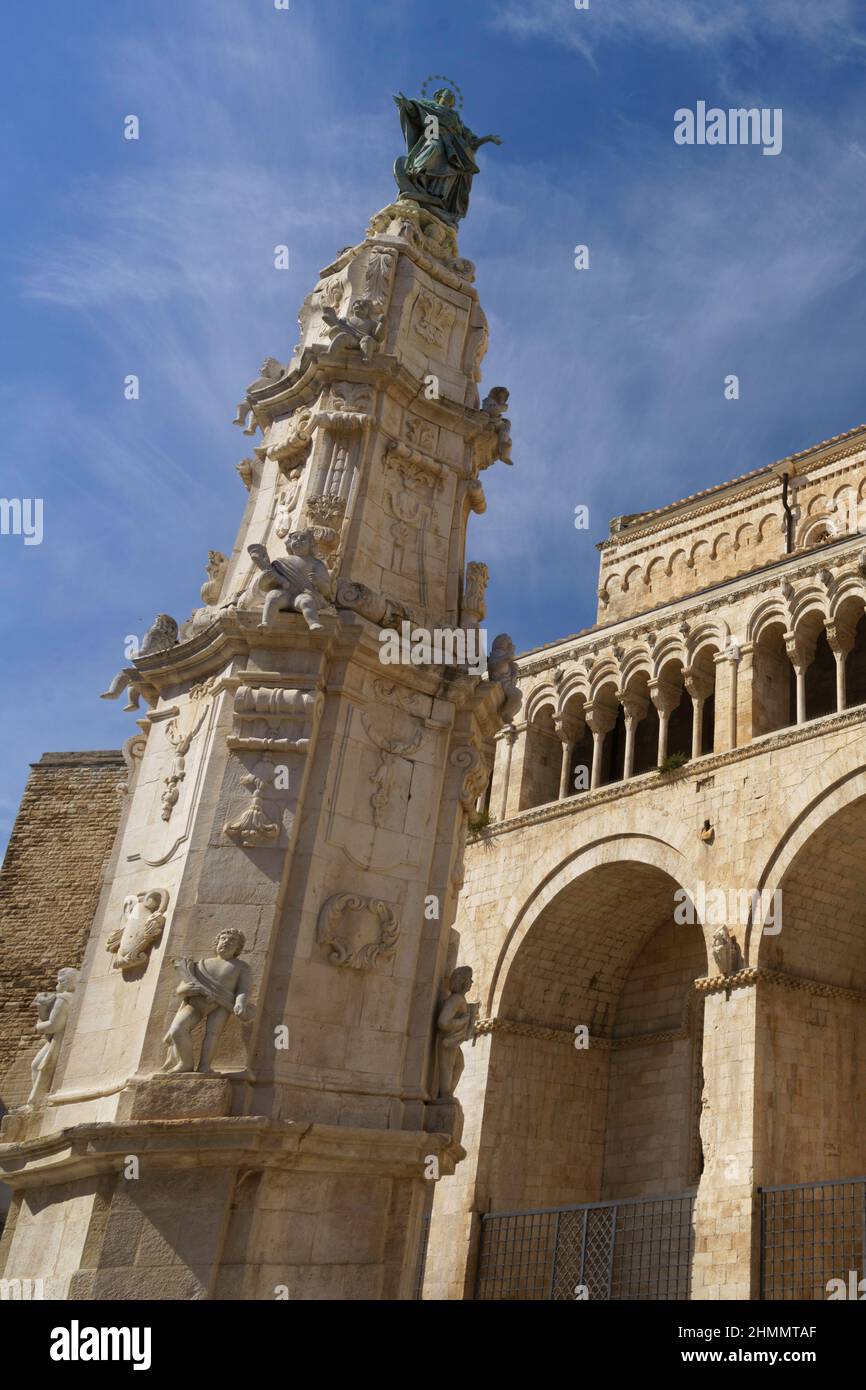 Bitonto, historic city in Bari province, Apulia, Italy: exterior of the ...