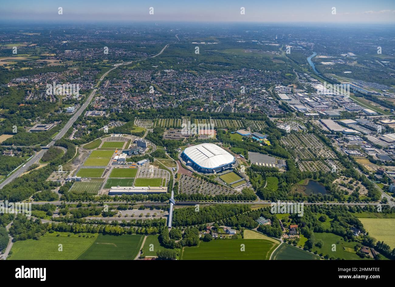 Aerial view, ARENA PARK Gelsenkirchen, Bundesliga Stadium Arena auf ...