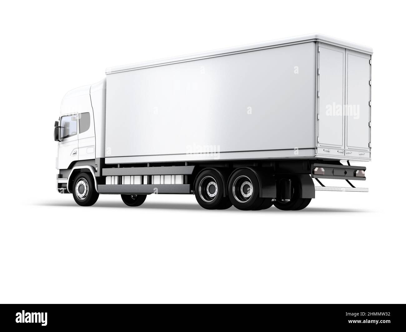Truck Camion Mockup 3D Rendering Stock Photo - Alamy