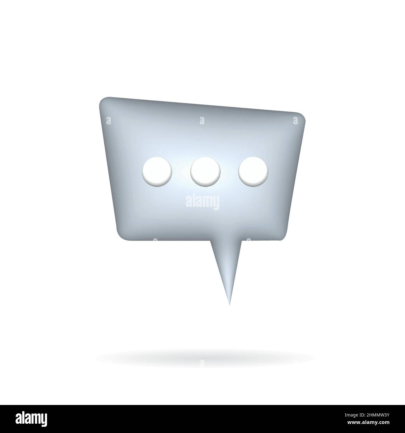 Speech, dialogue bubble, communication, - realistic 3D icon. 3d vector ...