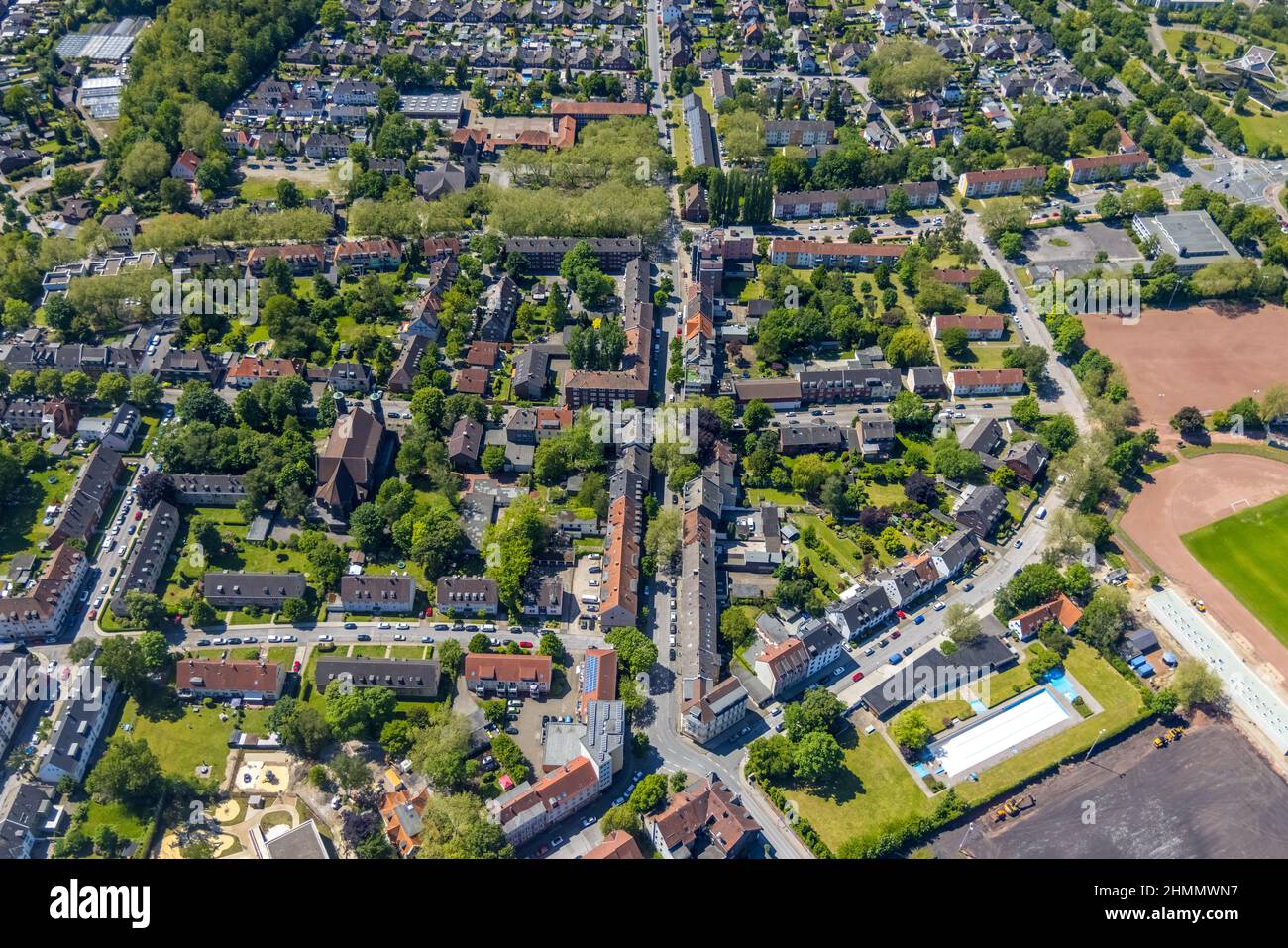 Aerial view, perspective local supply centre Hessler, Fersenbruch ...