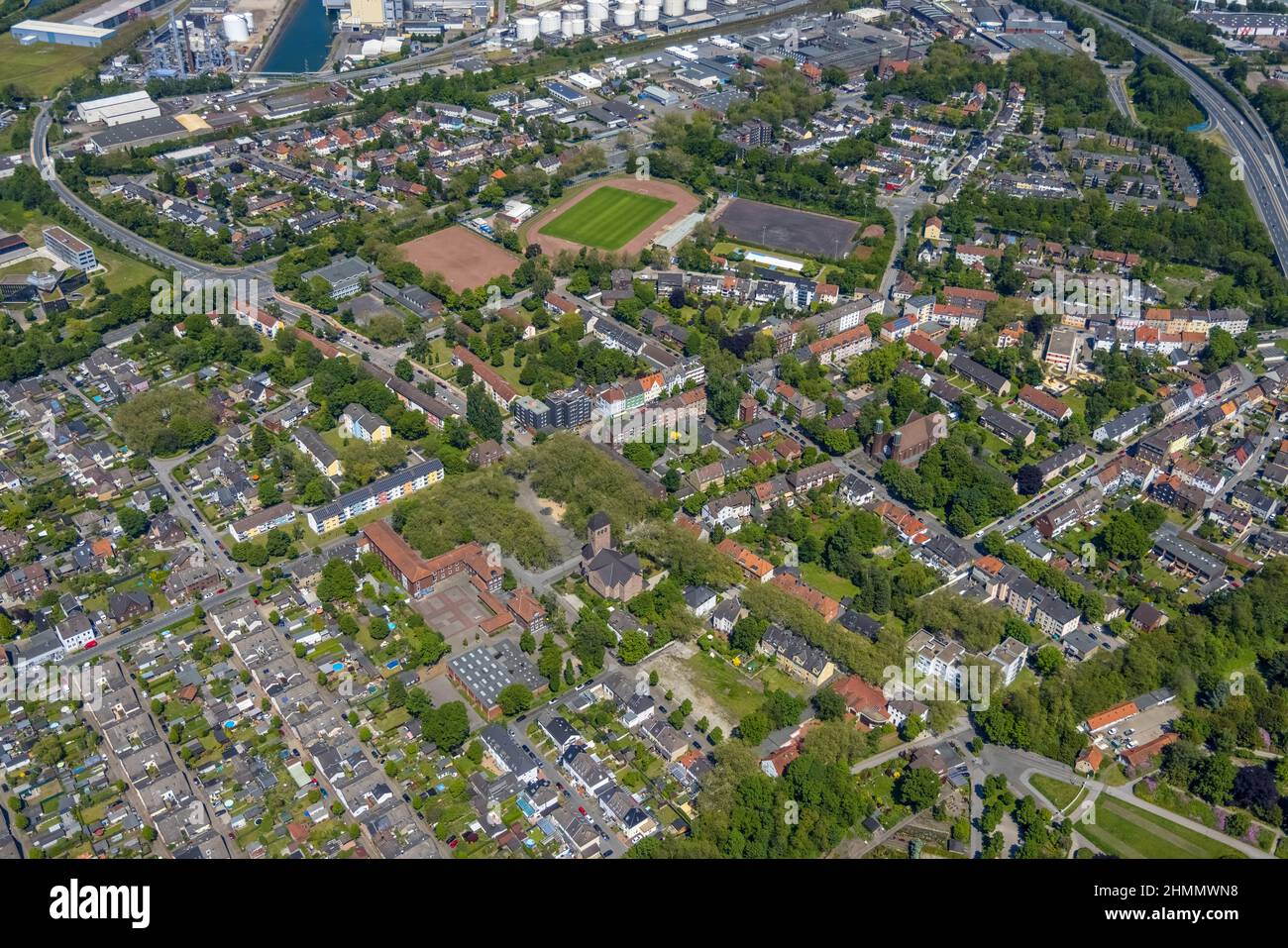 Aerial view, perspective local supply centre Hessler, Fersenbruch ...
