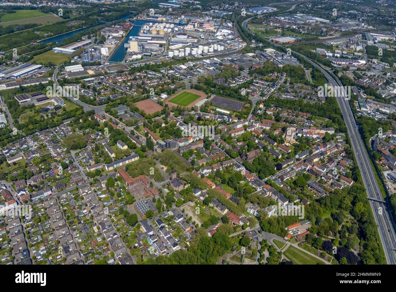 Aerial view, perspective local supply centre Hessler, Fersenbruch ...