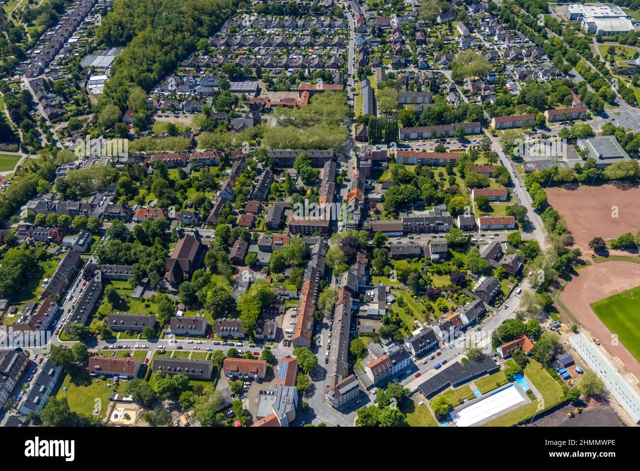 Aerial view, perspective local supply centre Hessler, Fersenbruch ...