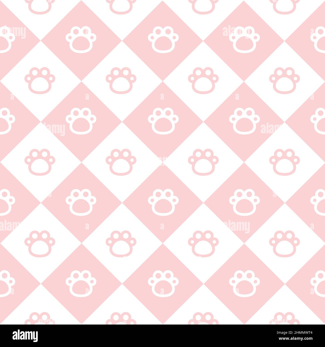 Cat Paw Pink Diamond Background Vector Illustration Stock Vector Image ...