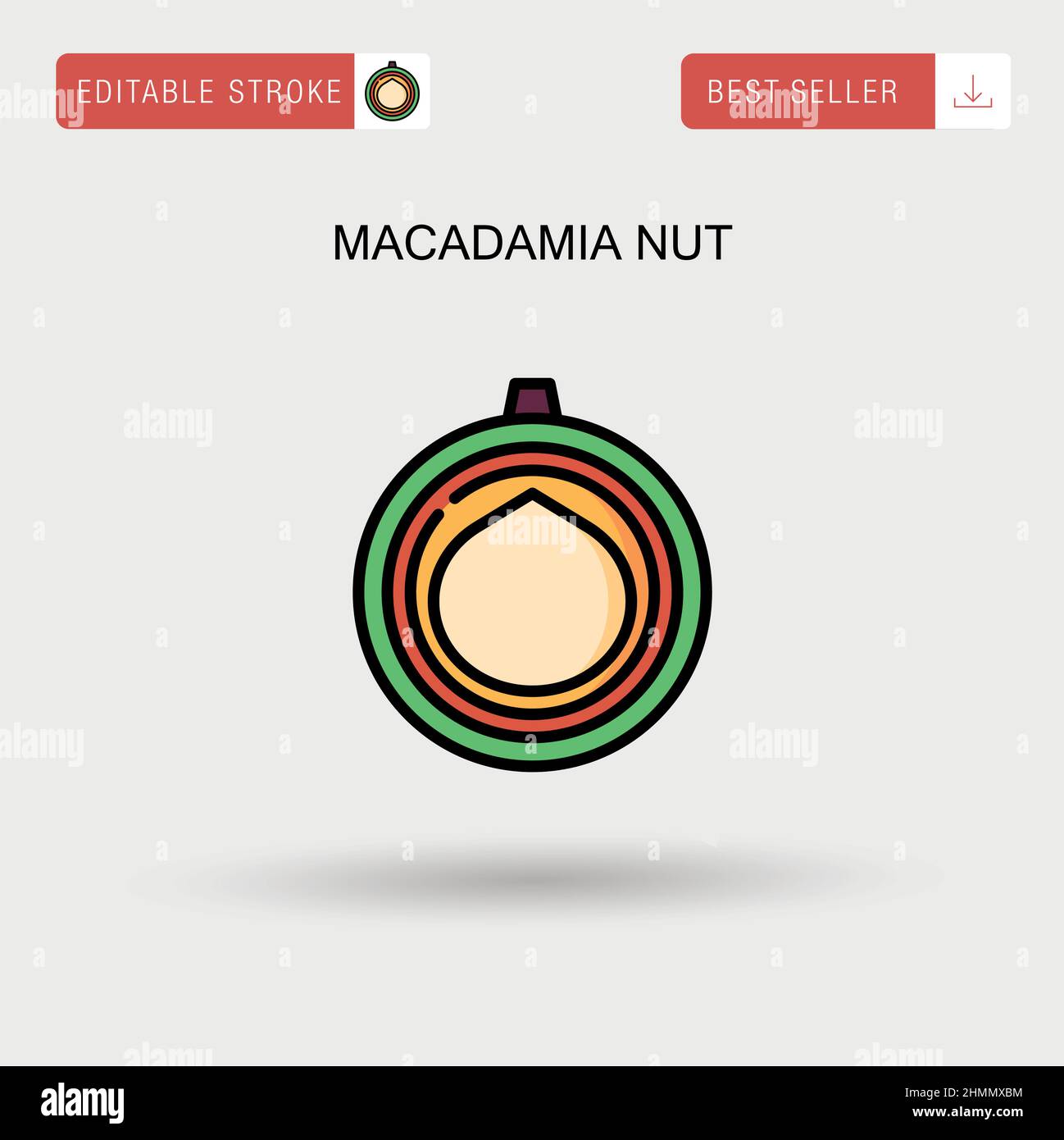 Broken nutshell Stock Vector Images - Alamy