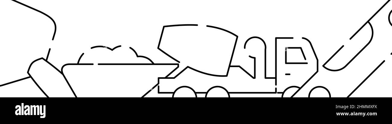 Construction and renovation related horizontal banner or bottom border ...