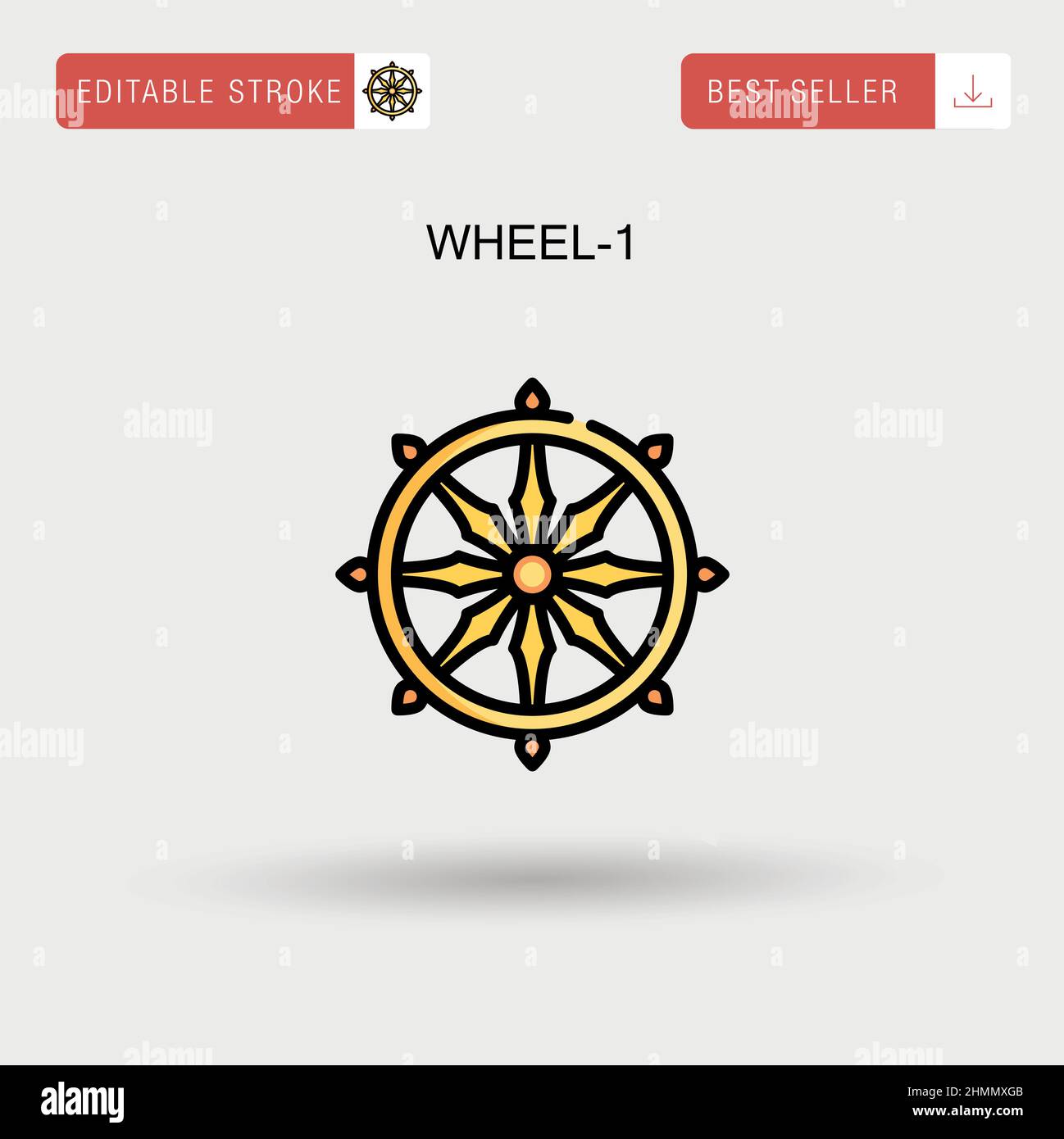 Wheel-1 Simple vector icon Stock Vector Image & Art - Alamy