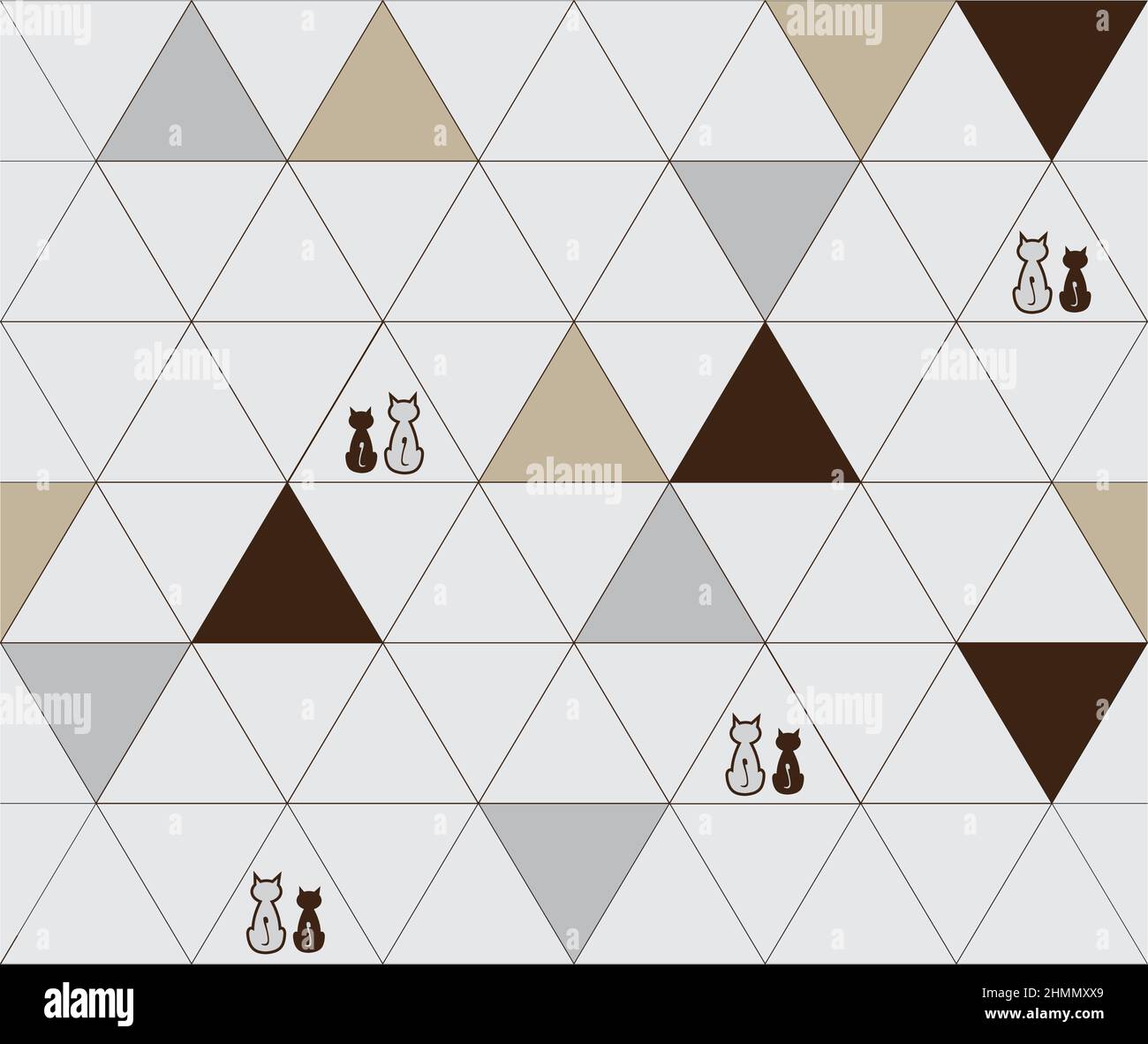 Vector abstract seamless pattern with triangles in the form of lines ...