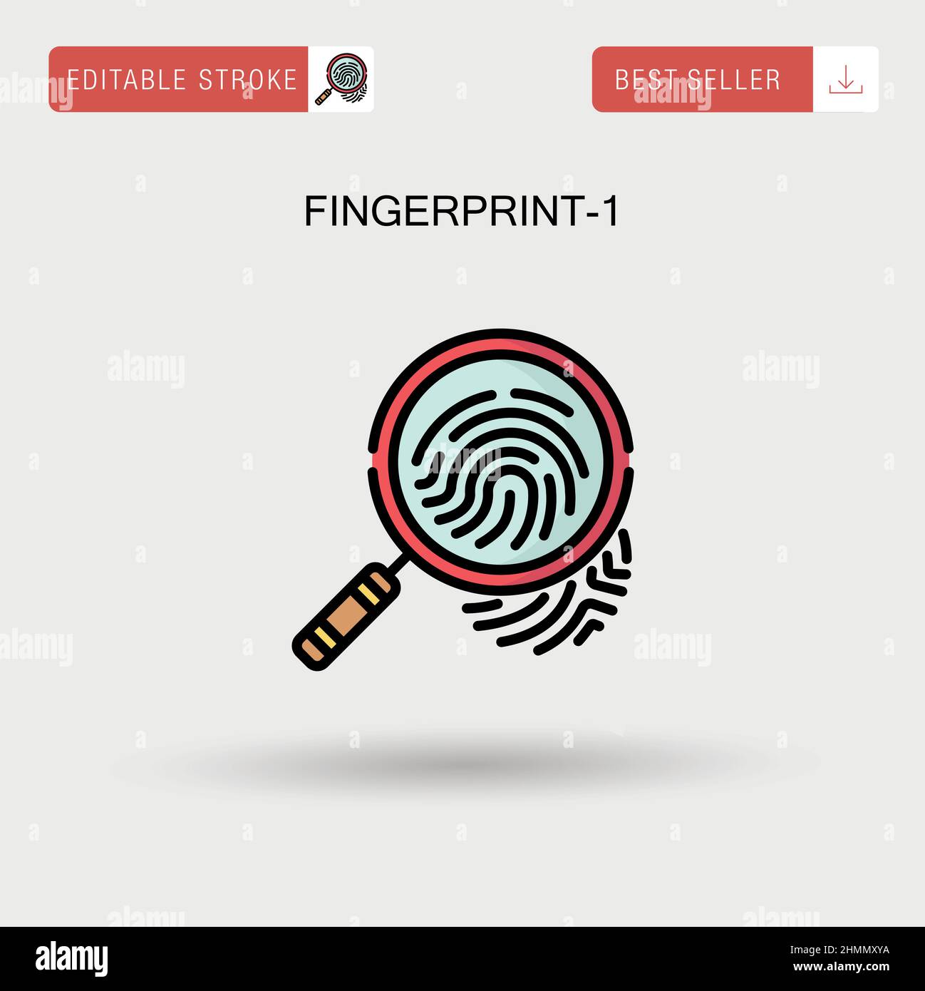 Fingerprint-1 Simple vector icon Stock Vector Image & Art - Alamy