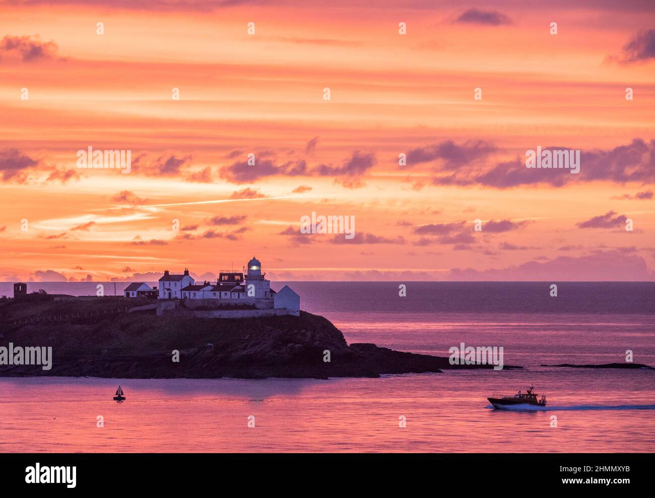 Roches Point, Cork, 11th February, 2022. Pilot boat Fáilte passes the ...
