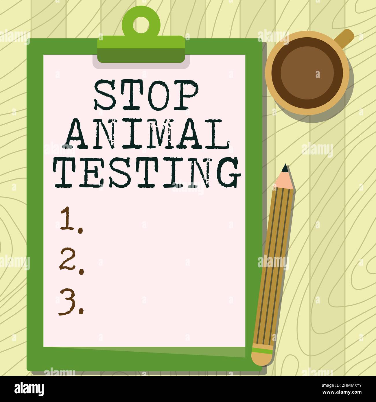 Sign displaying Stop Animal Testing. Business overview scientific ...
