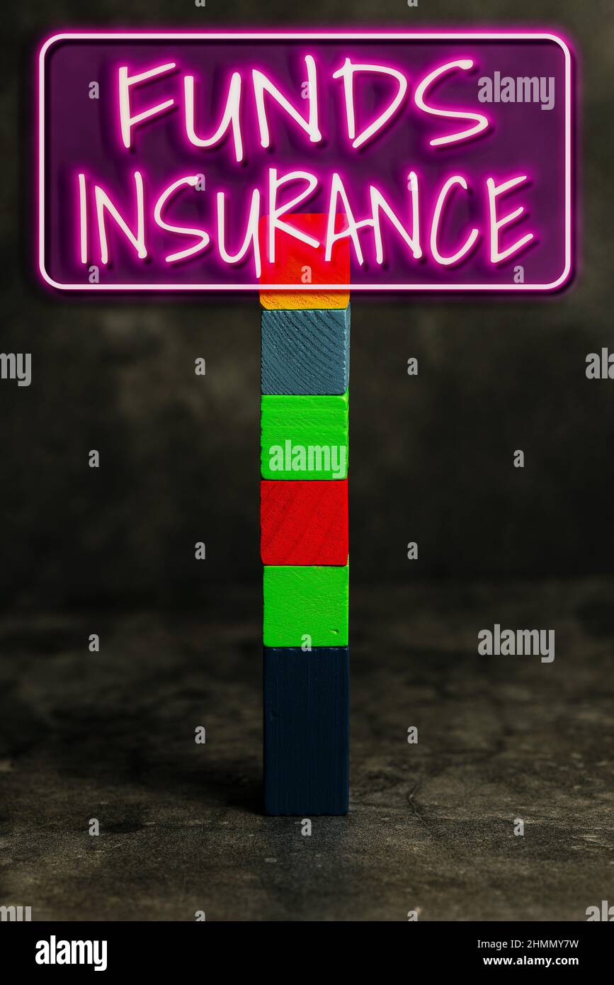 Writing displaying text Funds Insurance. Concept meaning Form of ...