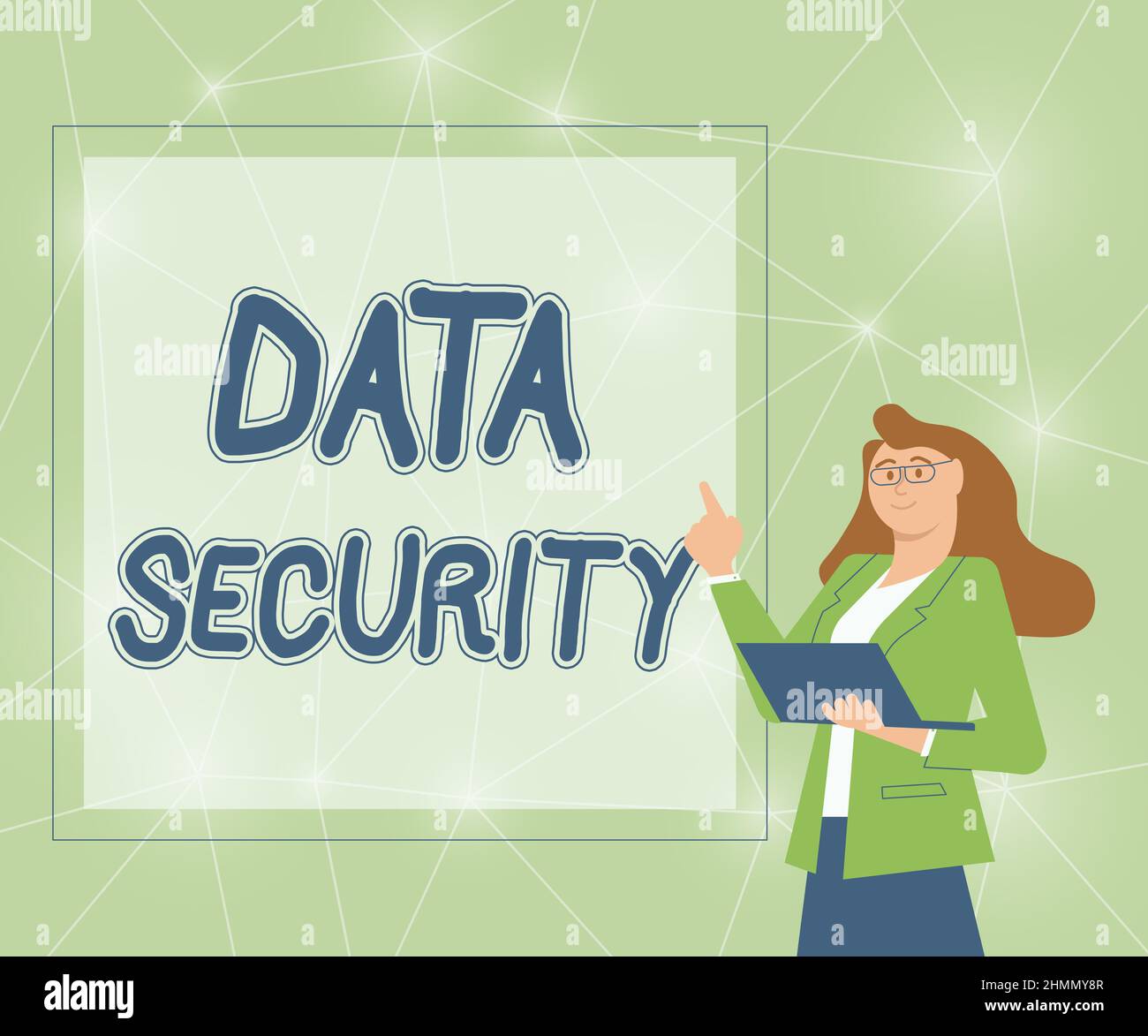 Hand Writing Sign Data Security Business Approach The Process Of