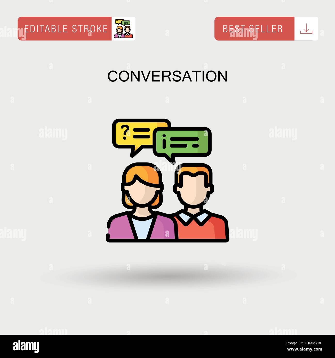 Conversation Simple vector icon Stock Vector Image & Art - Alamy