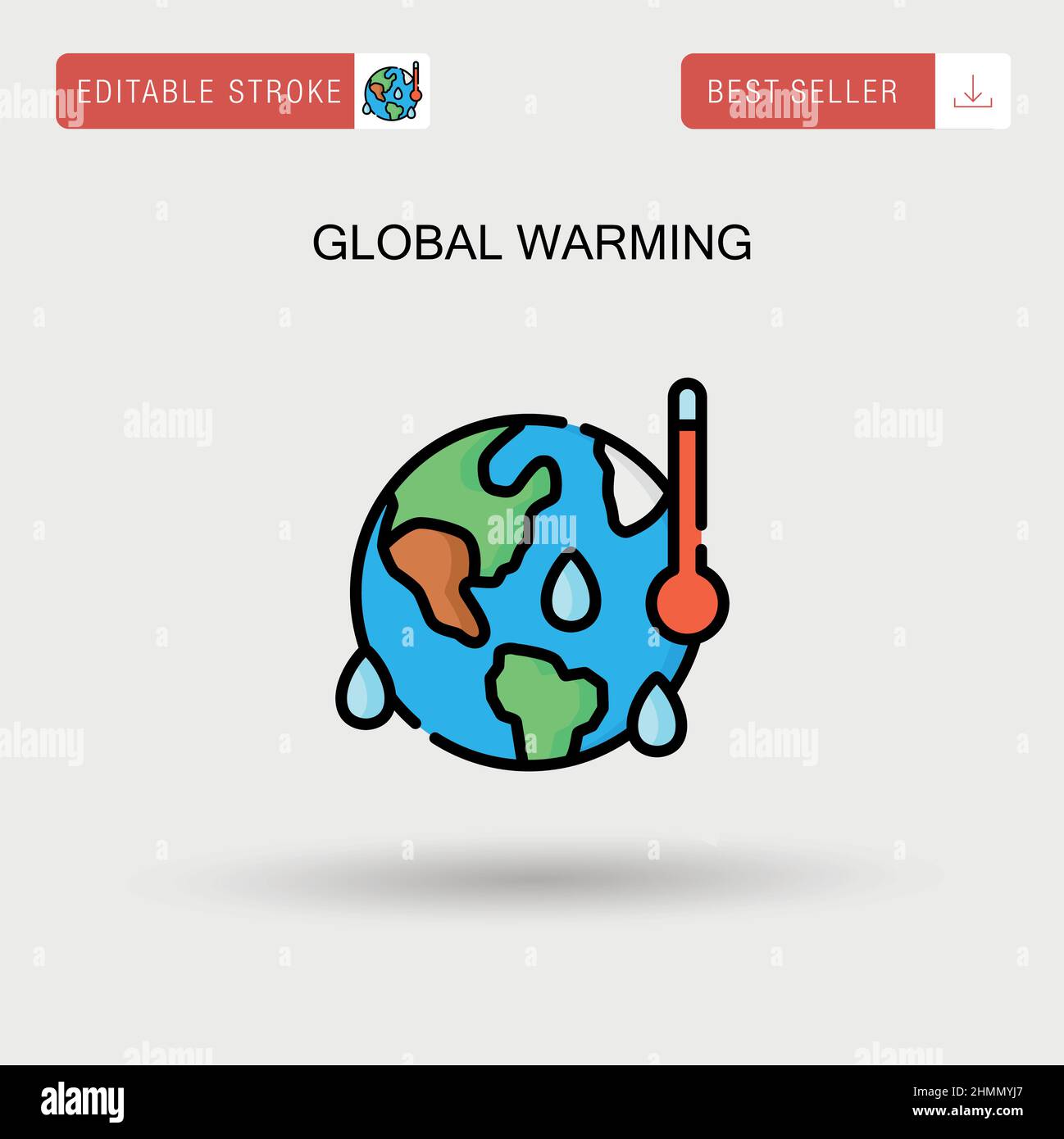Global warming Simple vector icon Stock Vector Image & Art - Alamy