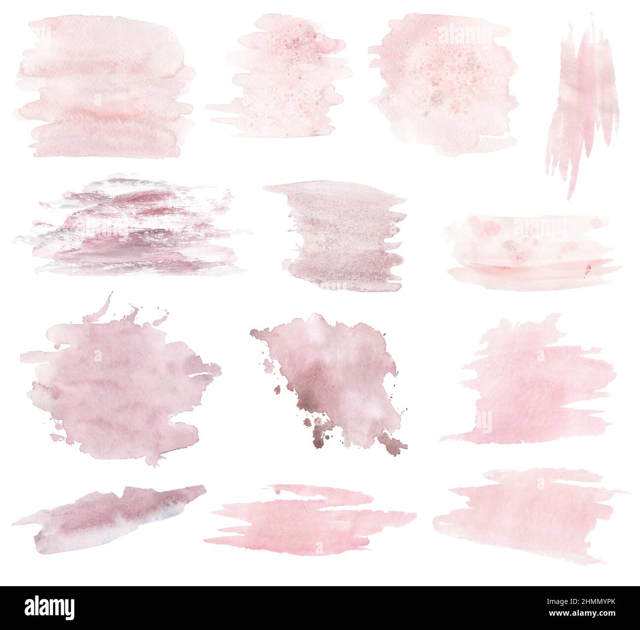 Watercolor pastel pink color Backgrounds Clipart, Brush strokes ...