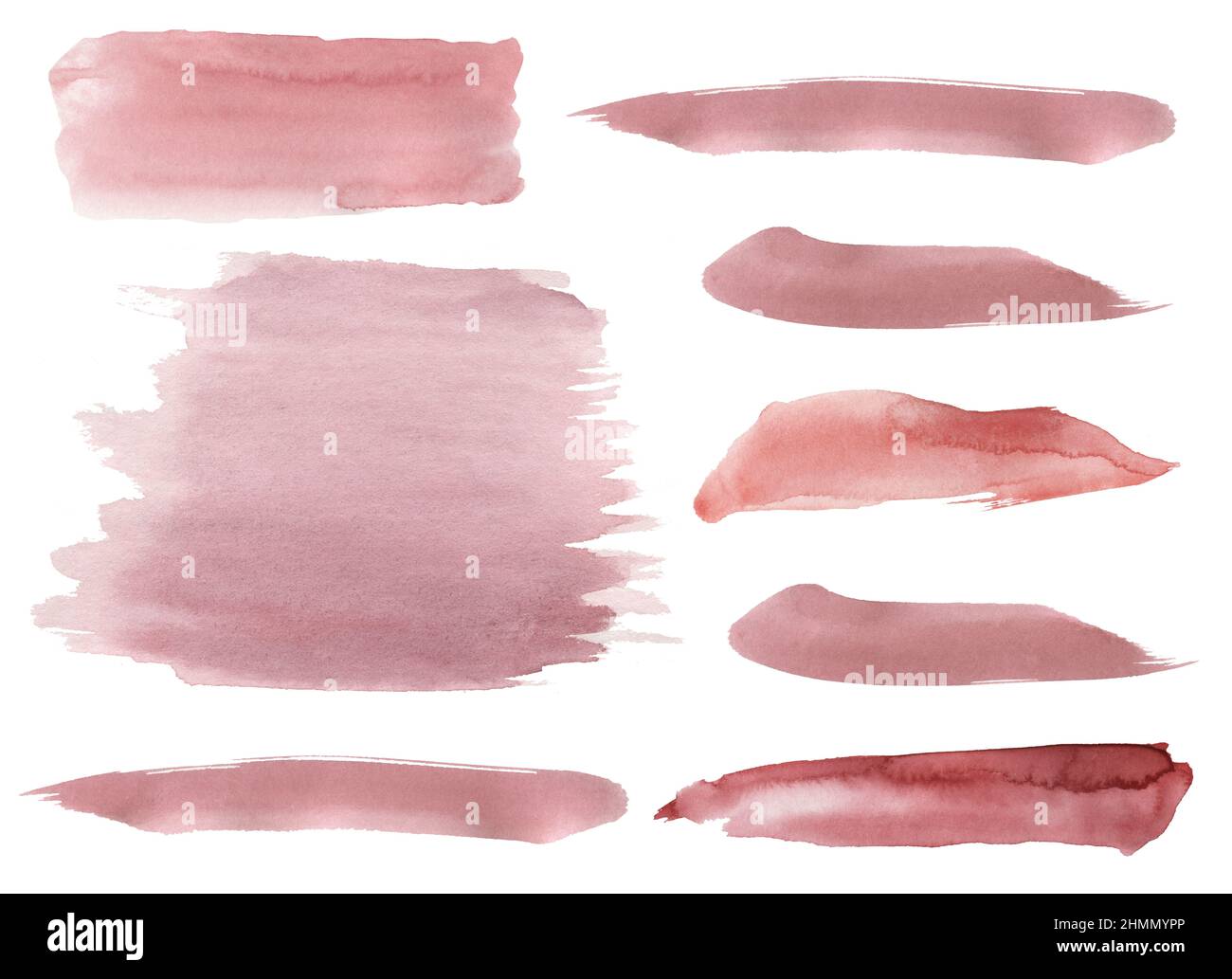 Watercolor pink color Backgrounds Clipart, Brush strokes illustration ...