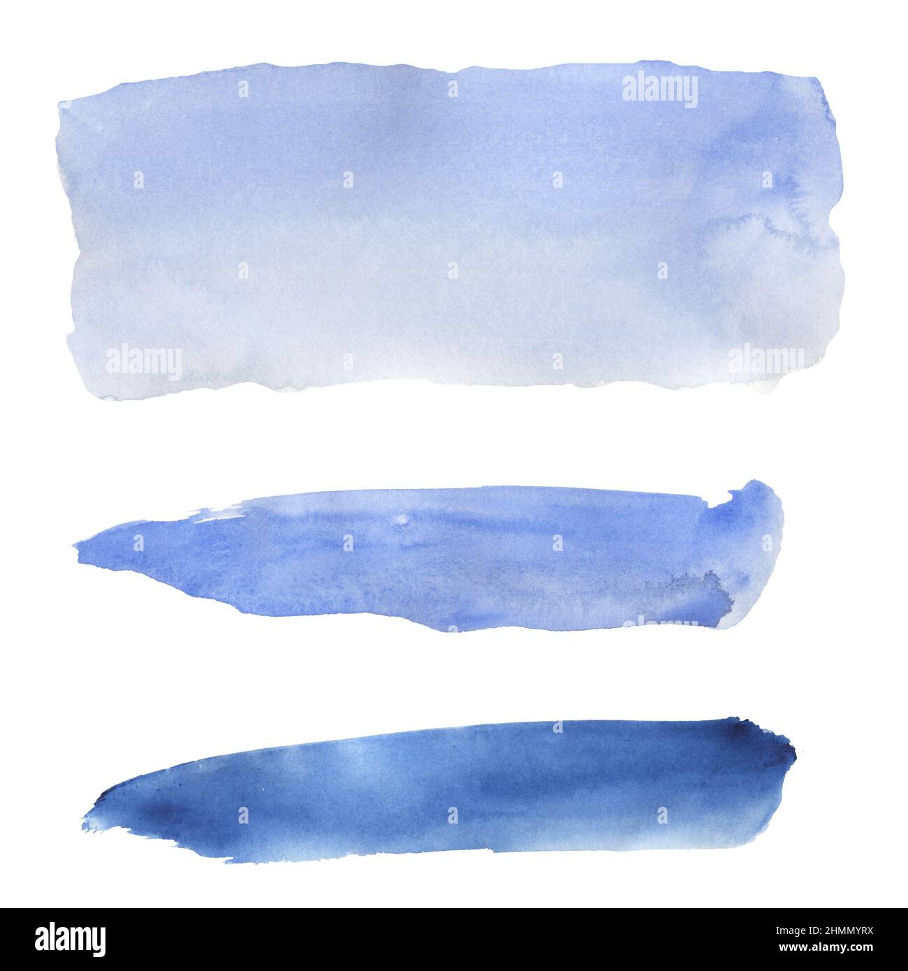 Watercolor blue color Backgrounds Clipart, Brush strokes illustration ...