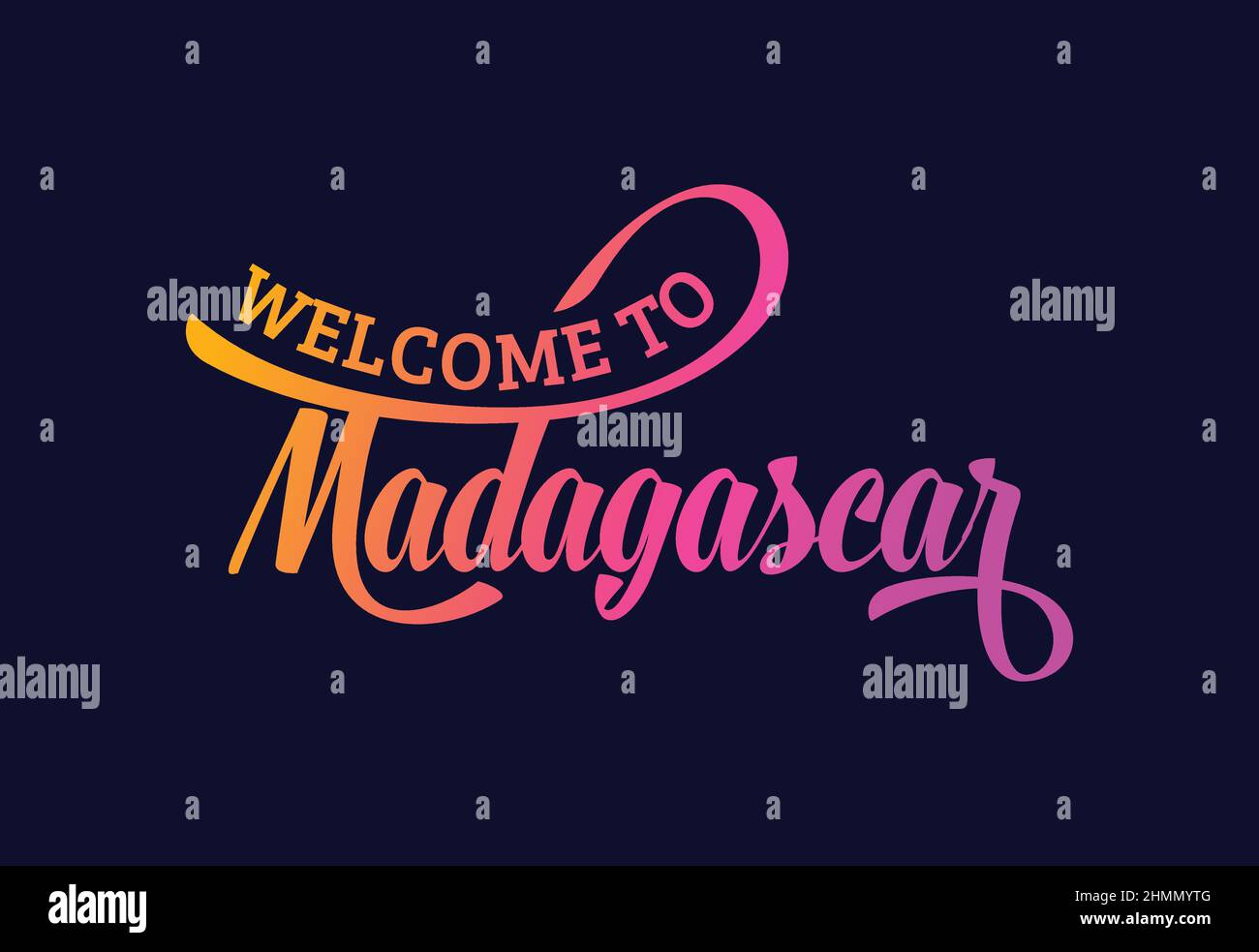 Welcome To Madagascar Word Text Creative Font Design Illustration ...