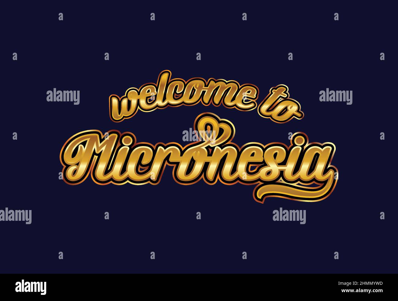 Welcome To Micronesia Word Text Creative Font Design Illustration ...