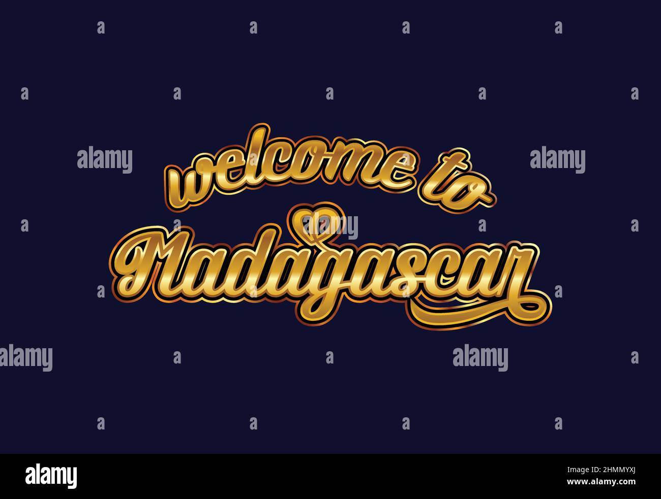 Welcome To Madagascar Word Text Creative Font Design Illustration ...