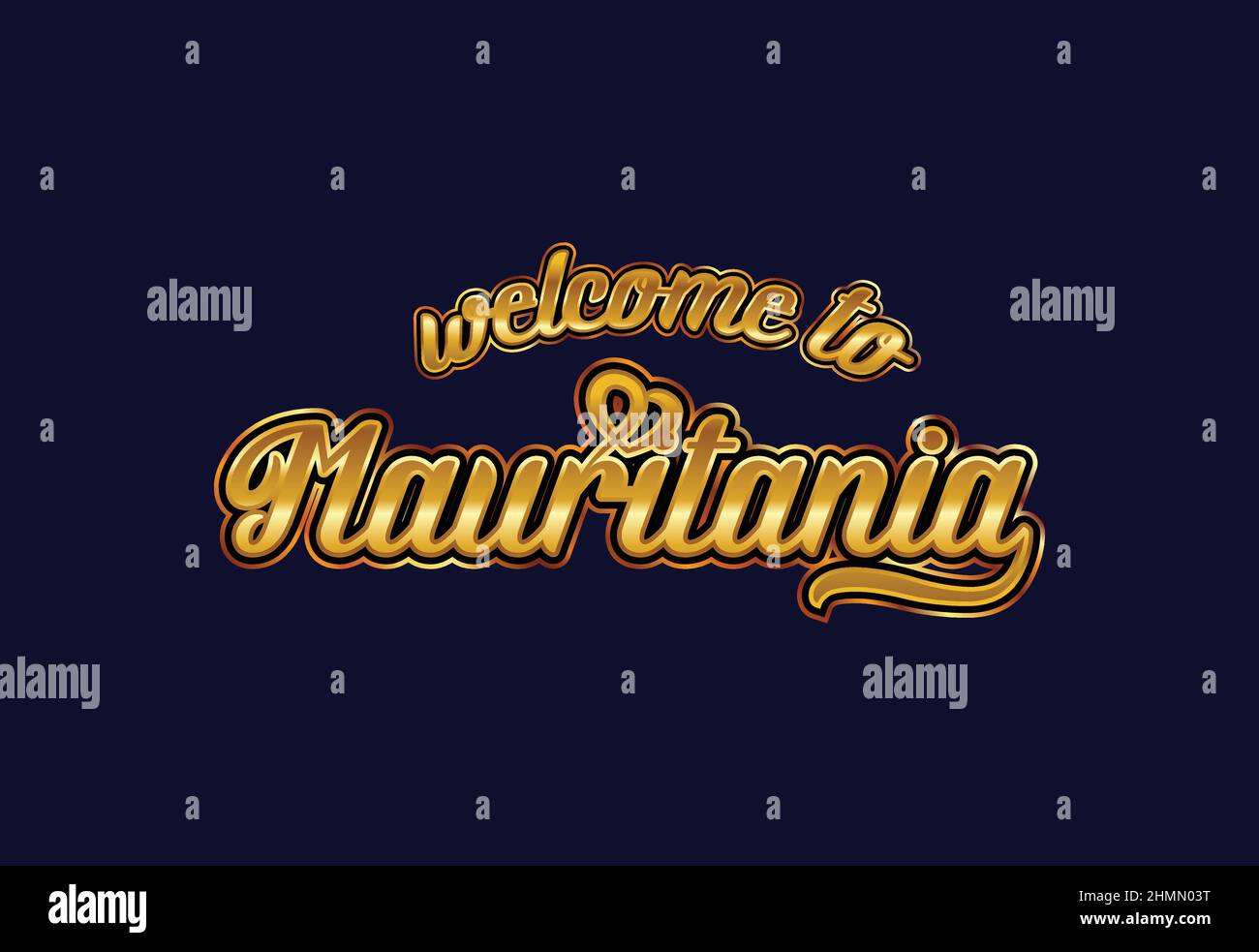 Welcome To Mauritania Word Text Creative Font Design Illustration ...