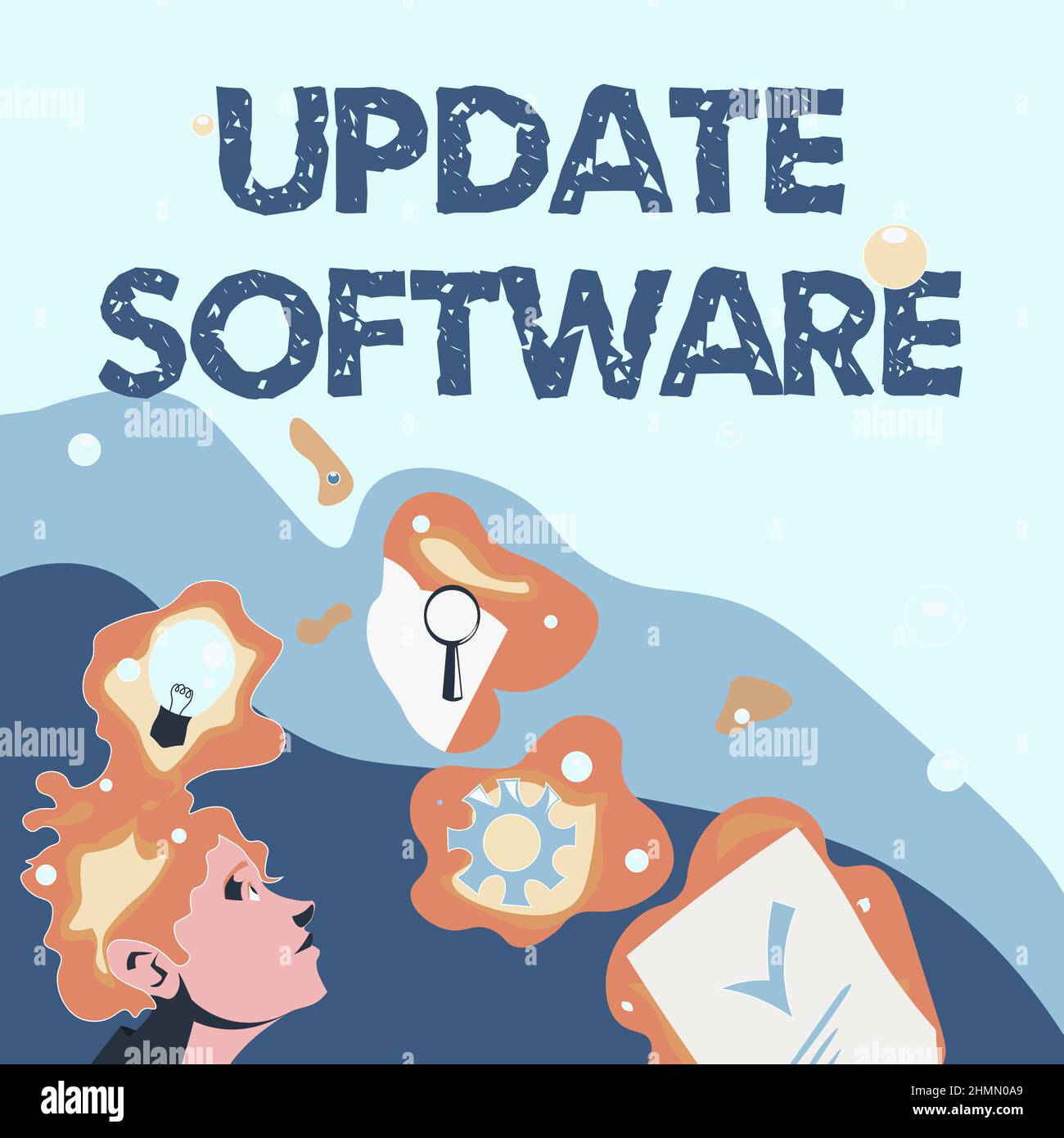 Text showing inspiration Update Software. Word Written on replacing program with a newer version ...