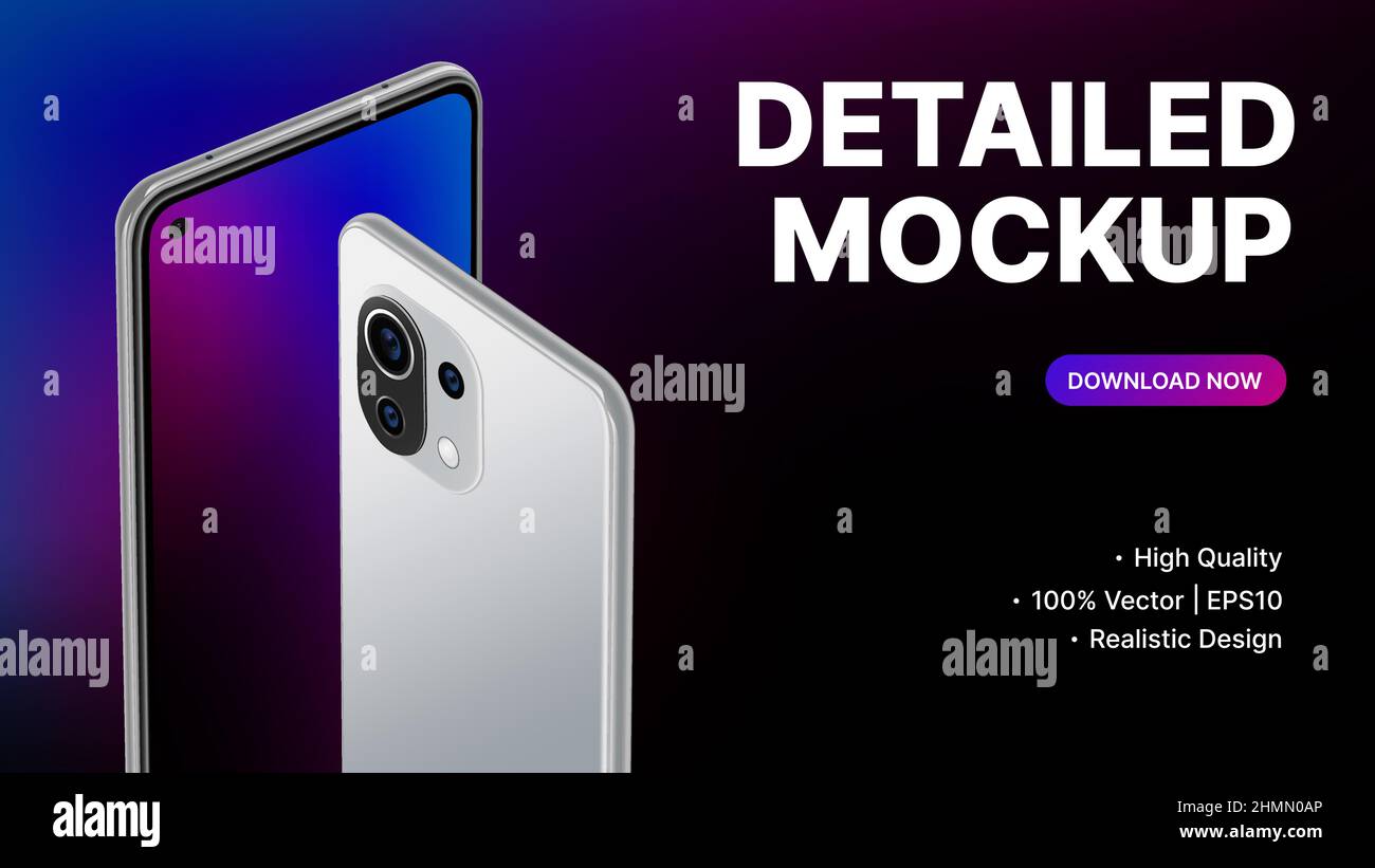 Web banner for Smartphone Presentation. Device from different angles ...