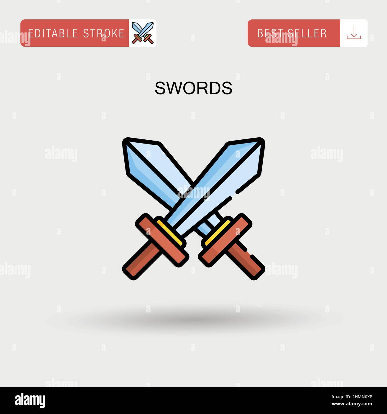 Swords Simple vector icon Stock Vector Image & Art - Alamy
