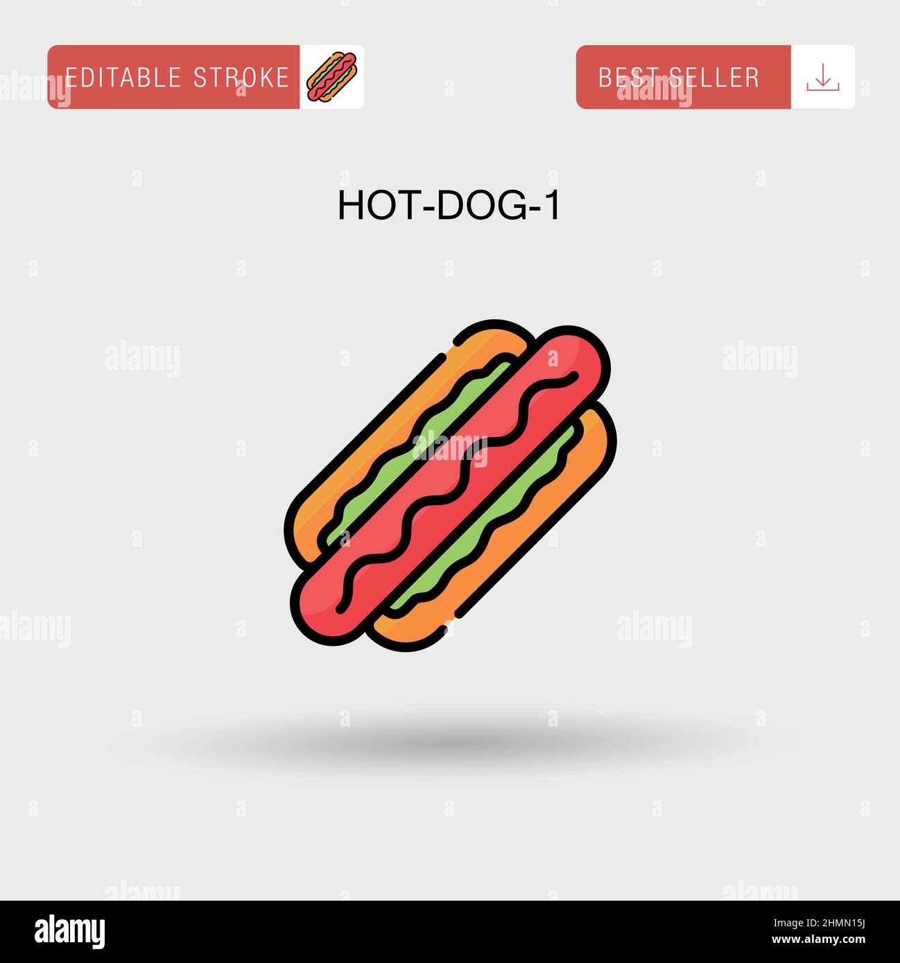 Hot dog vegetables ketchup Stock Vector Images - Alamy