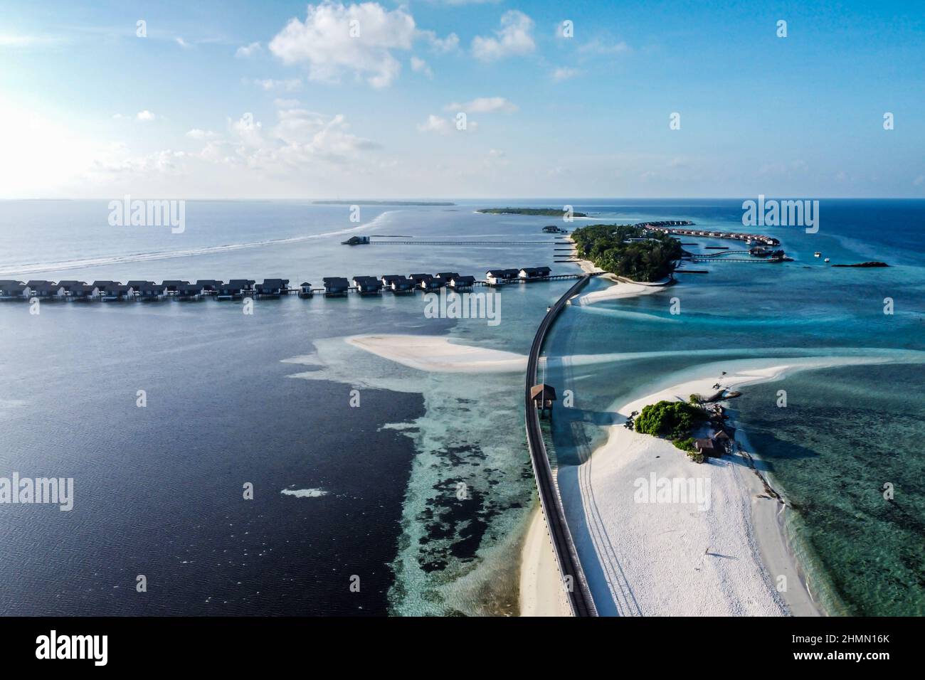 Aerial view wooden villas hi-res stock photography and images - Alamy